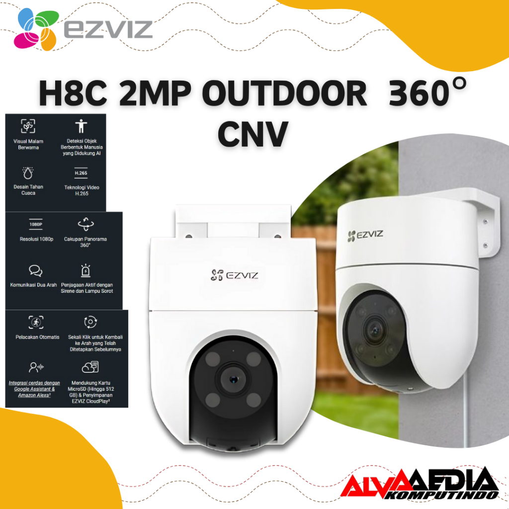 Jual CAMERA EZVIZ WIRELESS H8C 2MP | CCTV EZVIZ WIRELESS H8C 1080P ...