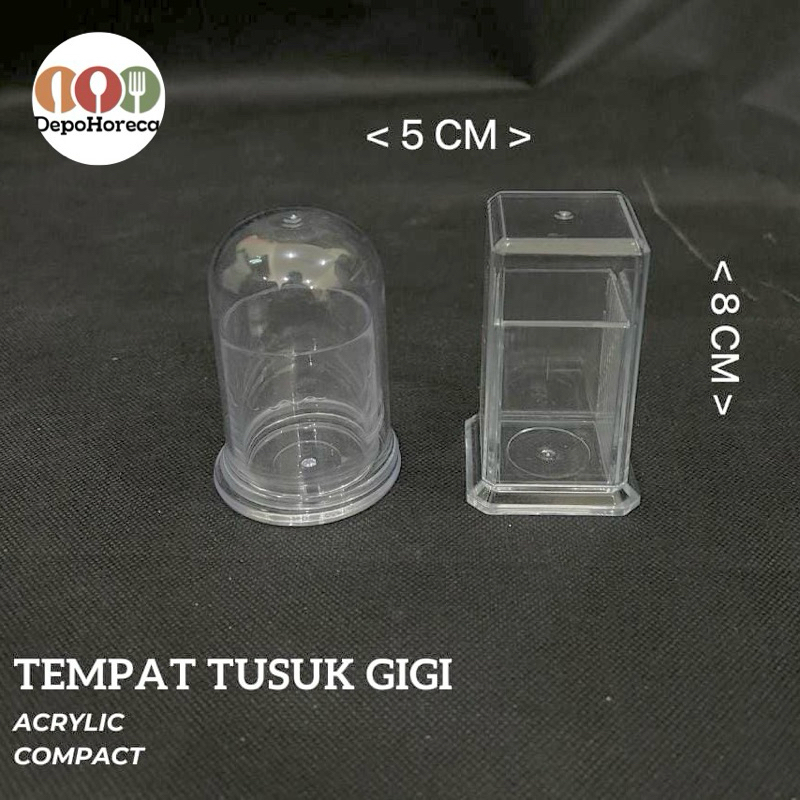 Jual Tempat Wadah Tusuk Gigi Acrylic Compact / Toothpick Akrilic Bentuk ...