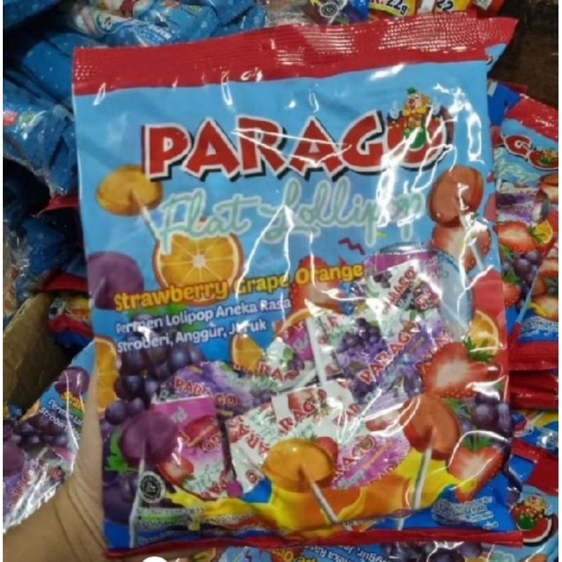 Jual PERMEN PARAGO FLAT LOLLIPOP ISI 25 PCS | Shopee Indonesia