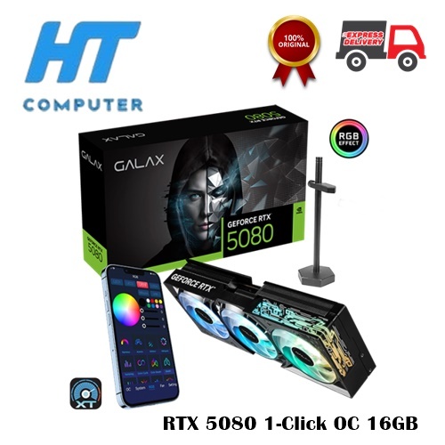 Jual VGA GALAX GeForce RTX 5080 1-Click OC 16GB GDDR7 256-bit | Shopee Indonesia