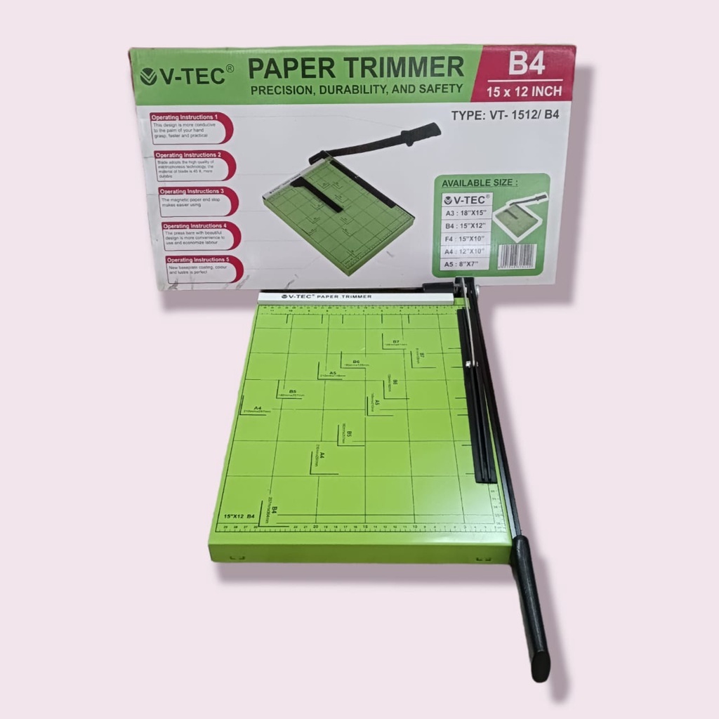 Jual Mesin Paper Cutter / Pemotong Kertas Hijau V-tec Original | Shopee ...