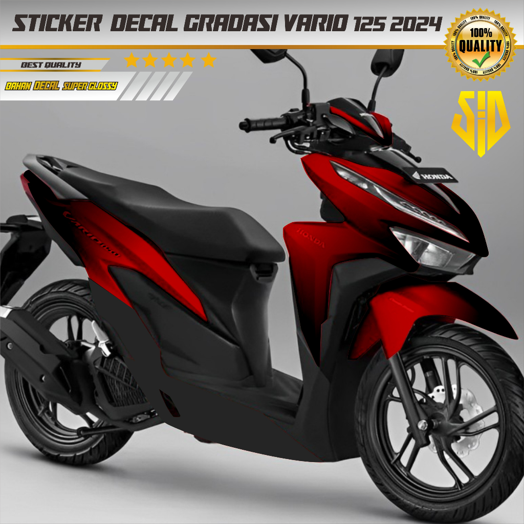 Jual STICKER DECAL VARIO GRADASI MERAH HITAM / STICKER DECAL VARIO 125 ...