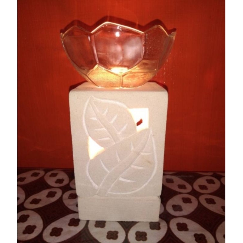 Jual Lampu Meja Lampu Tungku Pemanas Aromaterapi Bahan Batu Alam Unik ...