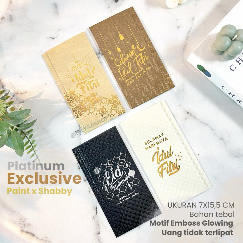 Jual [Platinum Exclusive] isi 8 pcs Full Emboss Premium / Amplop Lebaran Glossy Mewah Premium ...