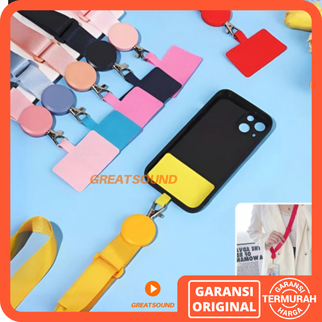 Jual Tali Lanyard Hp Basic Bisa Panjang Dan Pendek Gantungan Hp Leher ...
