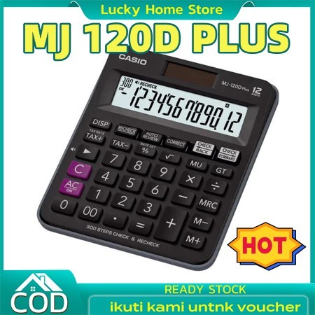 Jual KALKULATOR CASIO MJ-120D PLUS CHECK & CORRECT CALCULATOR - CEK ULANG | Shopee Indonesia