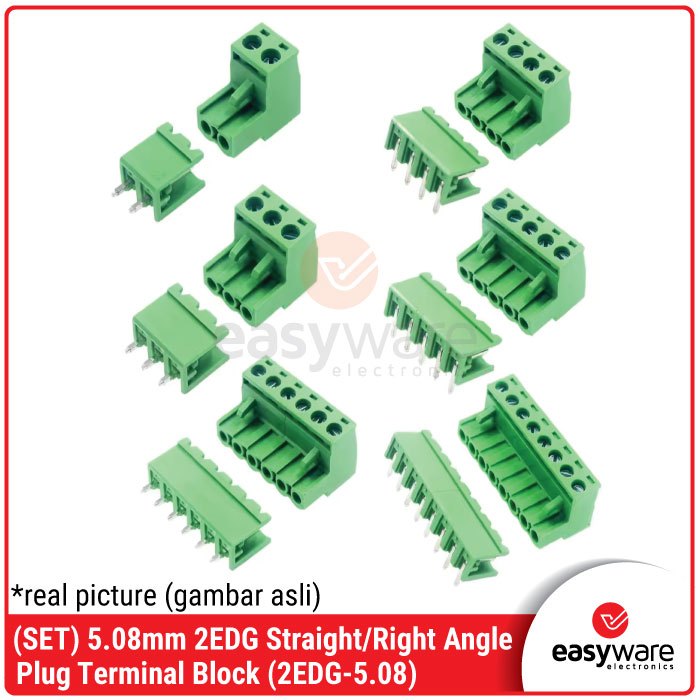 Jual 5.08mm Terminal Block Connector KF2EDG 5.08 mm 2P 3P 4P 5P 6P 7P ...