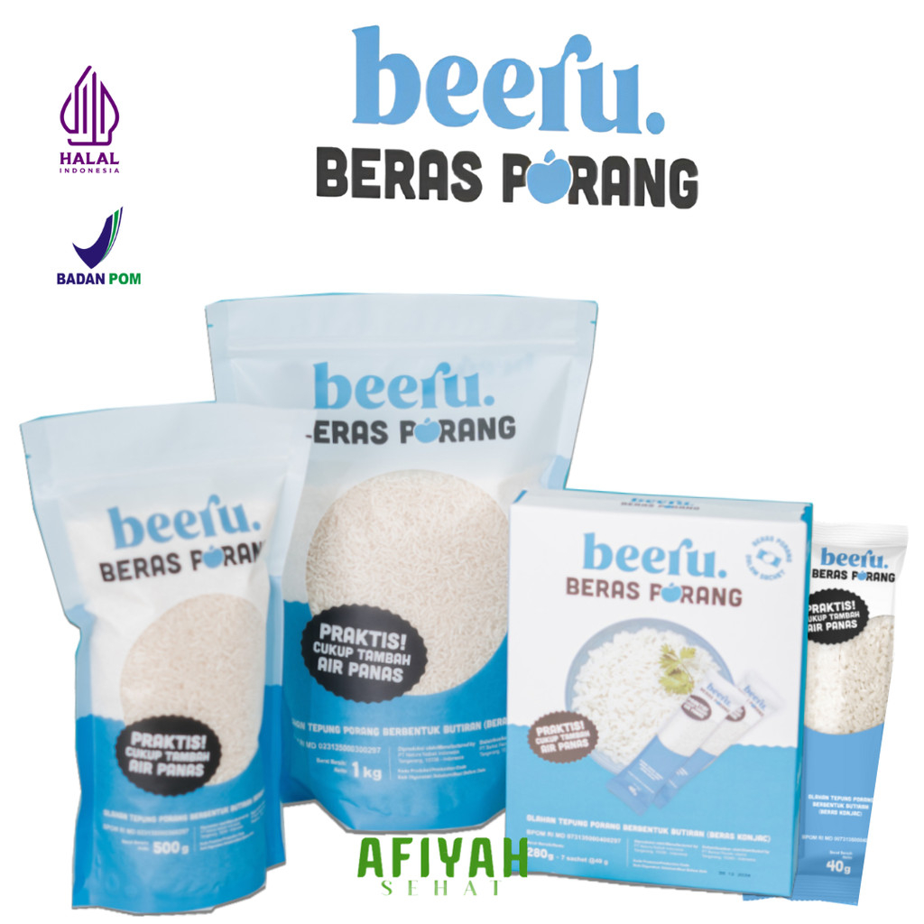 Jual BEERU Beras Porang Konjac Shirataki Rice Tinggi Serat, Rendah ...