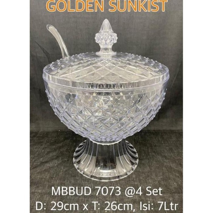 Jual MBBUD 7073 MANGKOK BUAH NATURAL DIAMOND BENING /PUNCH BOWL SET ...