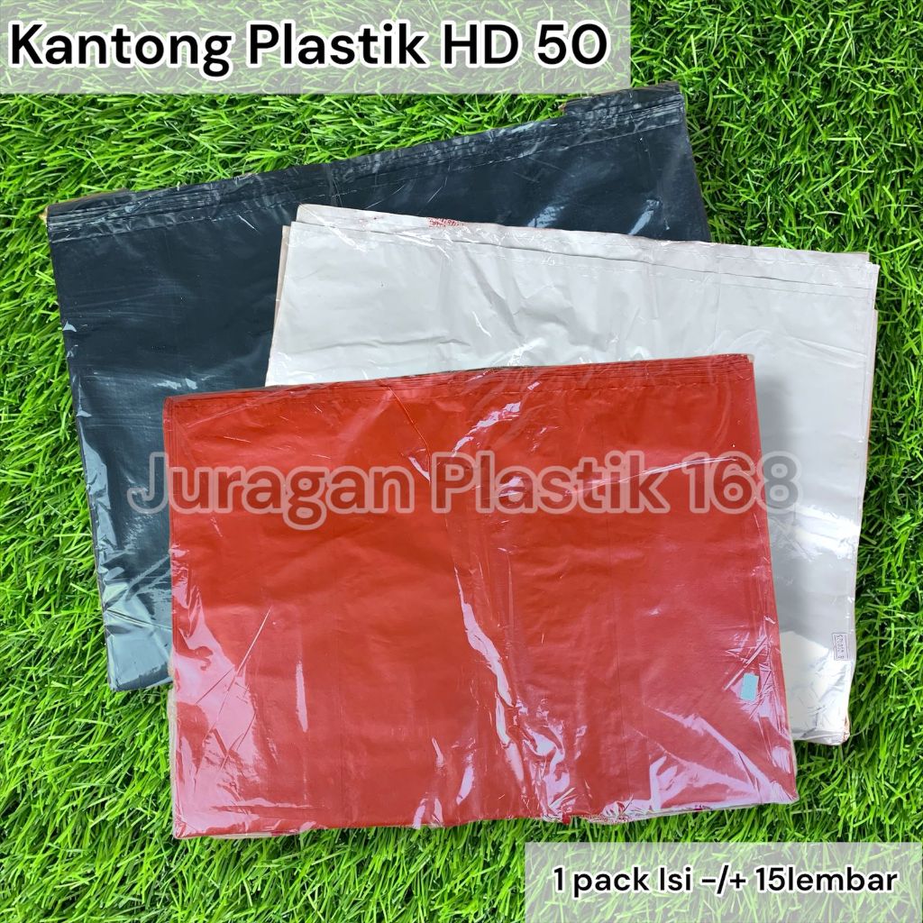 Jual HD Kantong Kresek Plastik Raja Jumbo Besar Uk 50 Hitam Merah Putih ...