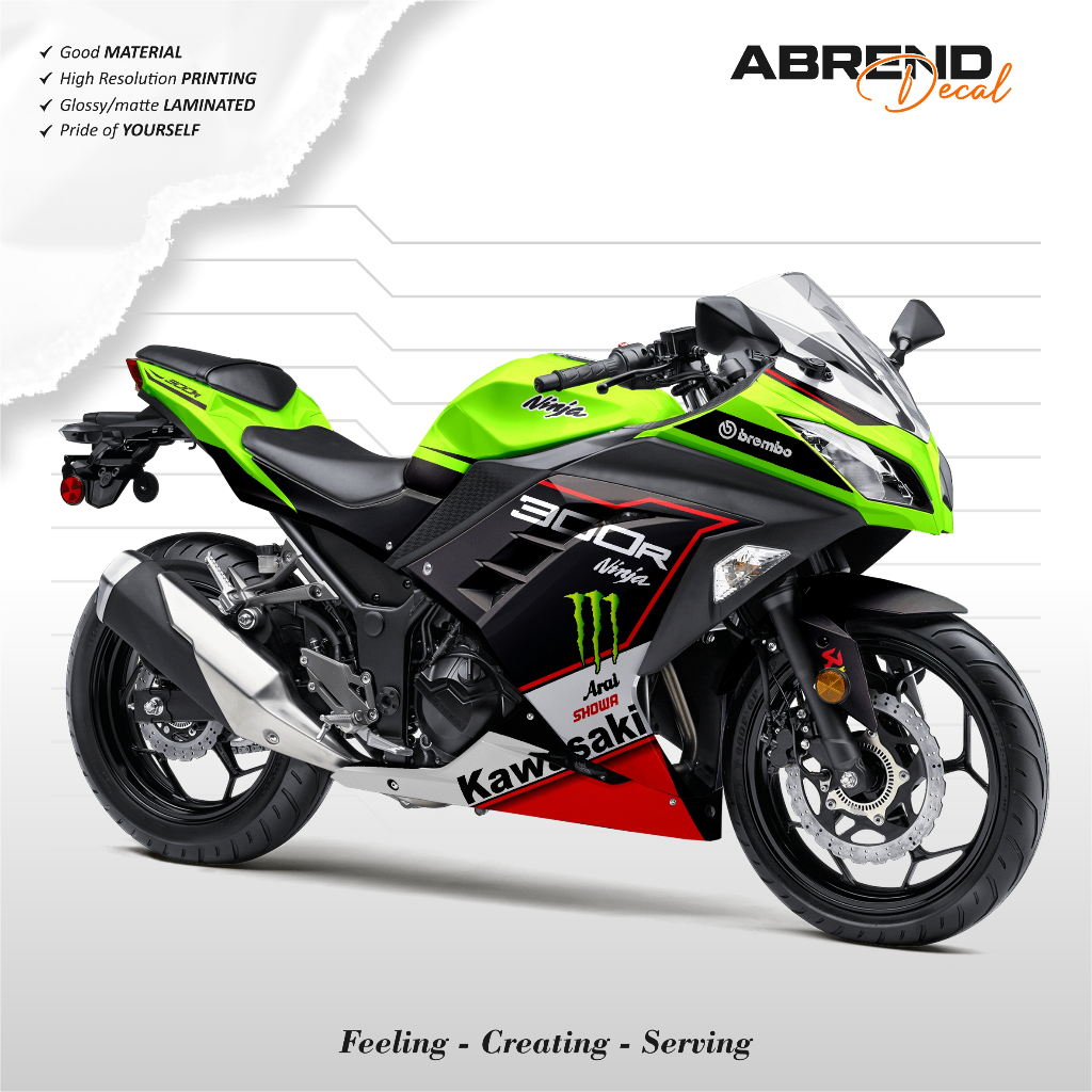 Jual STRIPING NINJA 250 FI OLD SEMI FULL LIVERY ZX 300R / STIKER MOTOR ...