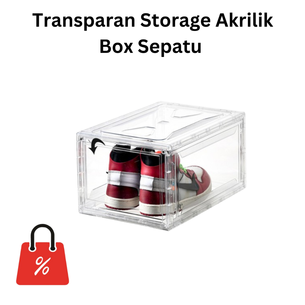 Jual Transparan Storage Akrilik Box Sepatu Tempat Kotak anti debu ...
