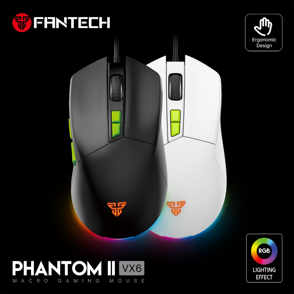 Jual Fantech PHANTOM II VX6 Mouse Gaming Macro RGB | Shopee Indonesia