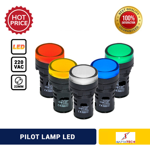 Jual Pilot Lamp LED 22MM 220Vac AD112-22DS Lampu Panel Merah,Kuning ...