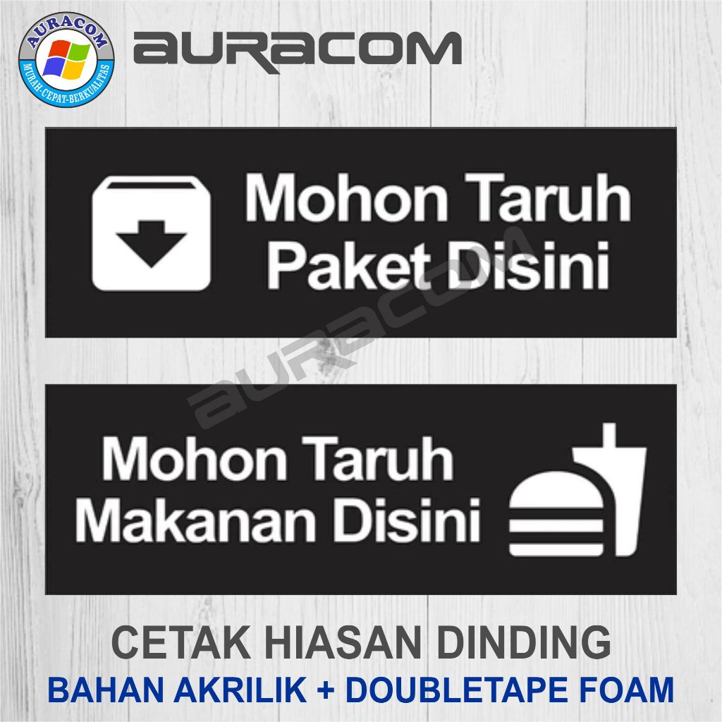 Jual SIGN MOHON TARUH PAKET DISINI HIASAN DINDING RUMAH WALL DECOR ...