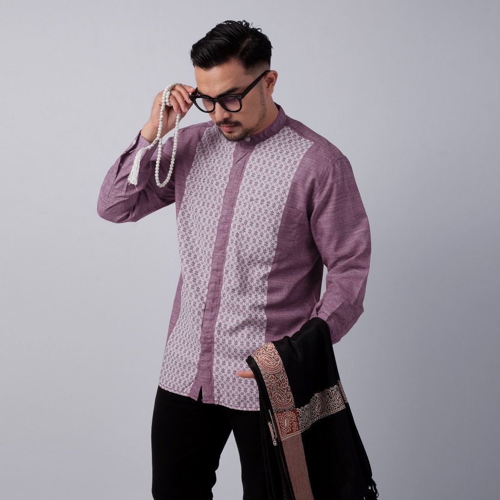 Jual DGM Baju Koko Pria Lengan Panjang Bordir Premium Ungu Mauve Motif ... Jual DGM Baju Koko Pria Lengan Panjang Bordir Premium Ungu Mauve Motif ...