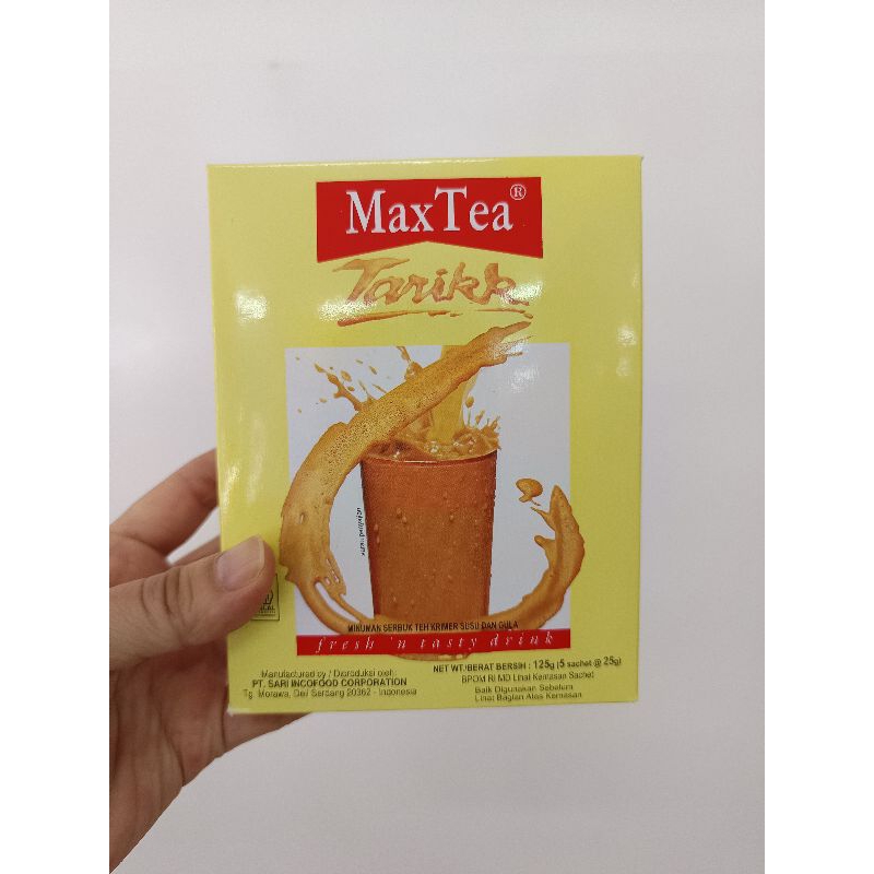 Jual MAX TEA TEH TARIK BOX 125 GR (isi 5 sachets x 25 gr) | Shopee ...