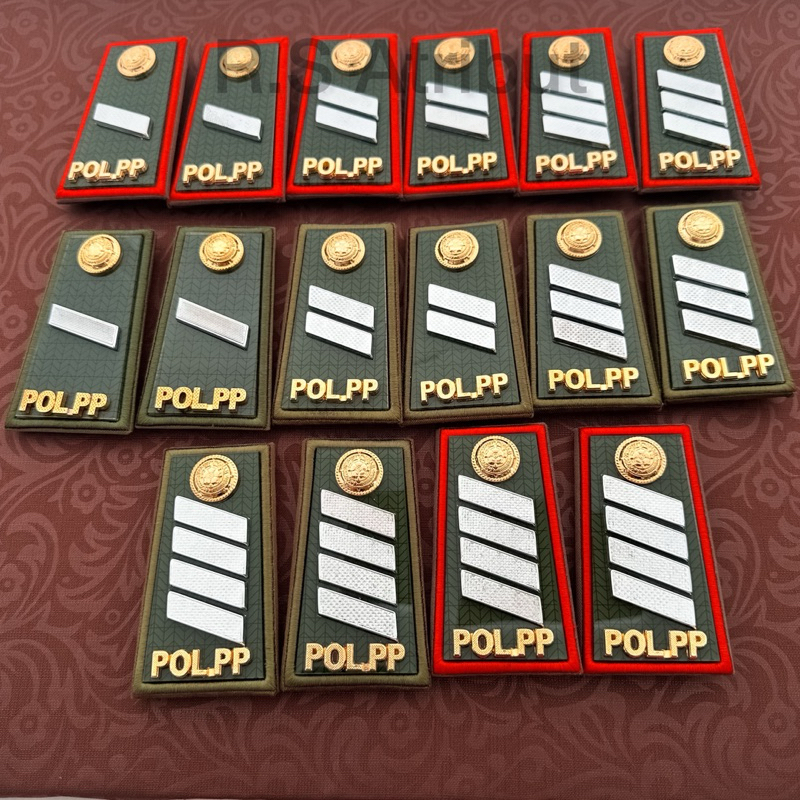 Jual Pangkat Satpol Pp 2A 2B 2C 2D List Hijau / Merah Pol Pp p3k ...