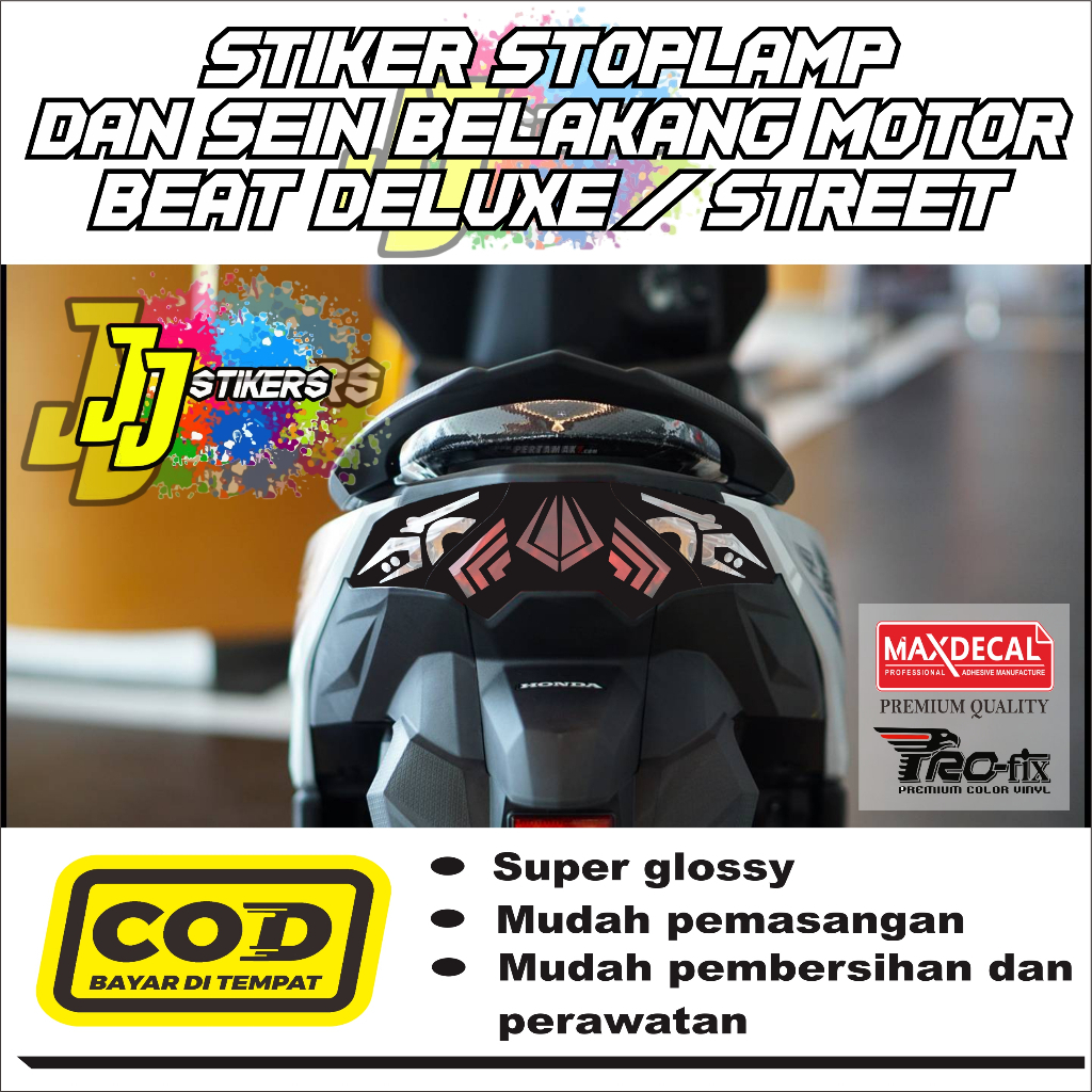 Jual Sticker Stiker Stoplamp Dan Sein Belakang Beat New Deluxe / Street ...