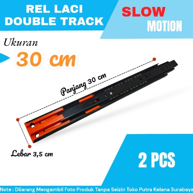 Jual [ 2 PCS ] Rel Laci Double Extantion Slow Motion 30CM TEBAL / Rel ...