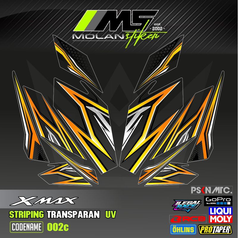 Jual Decal Sticker Striping Variasi Transparan Uv Xmax Old Yamaha Xmax ...