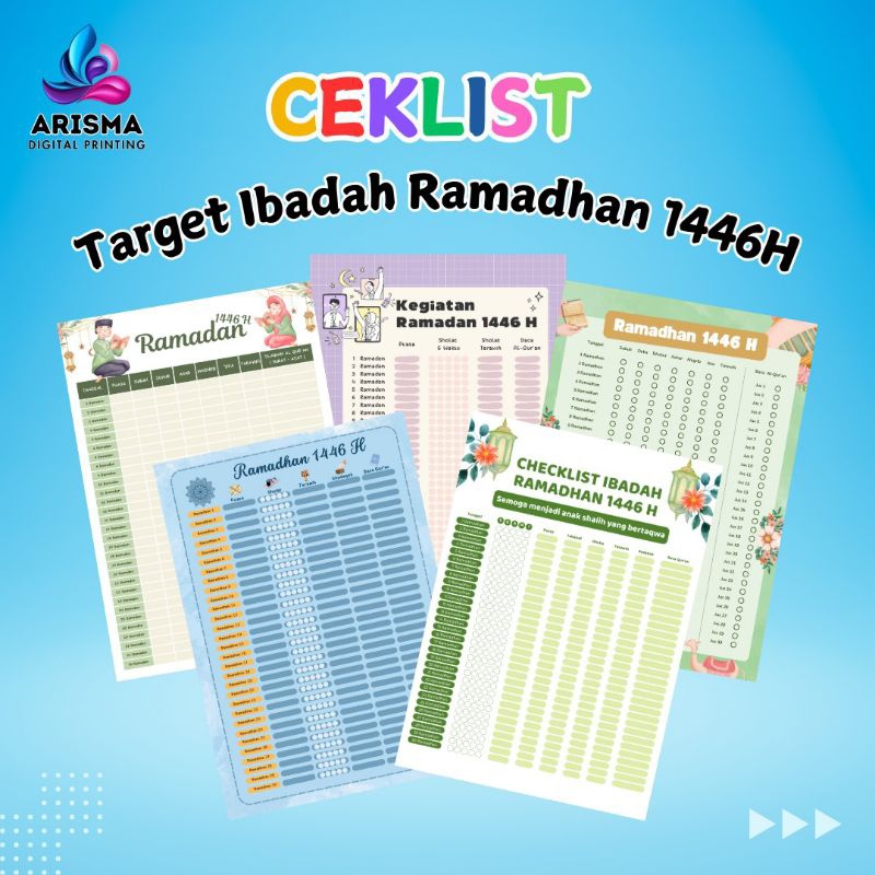Jual KERTAS CHECKLIST TARGET IBADAH RAMADHAN 1446 H – PANTAU IBADAHMU ...