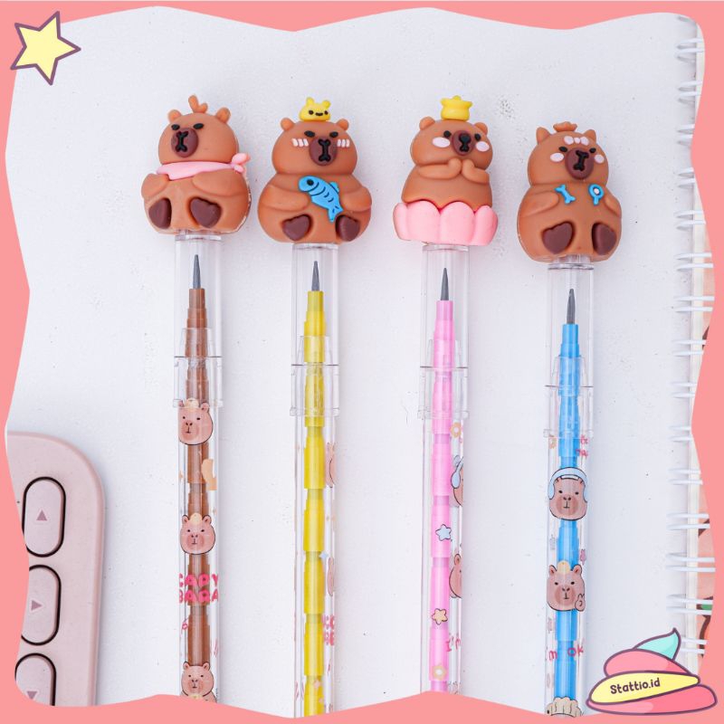 Jual Pensil Susun / Peluru Cappybara Capybara Pensil Tumpuk Bisa di ...
