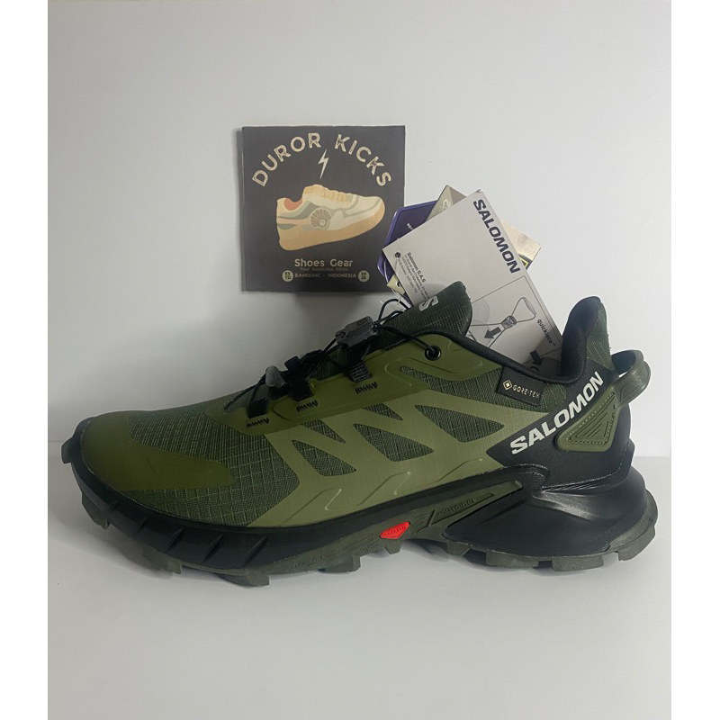 Jual Sepatu Trail Running, Trekking Salomon Supercross GTX 4 Olive ...