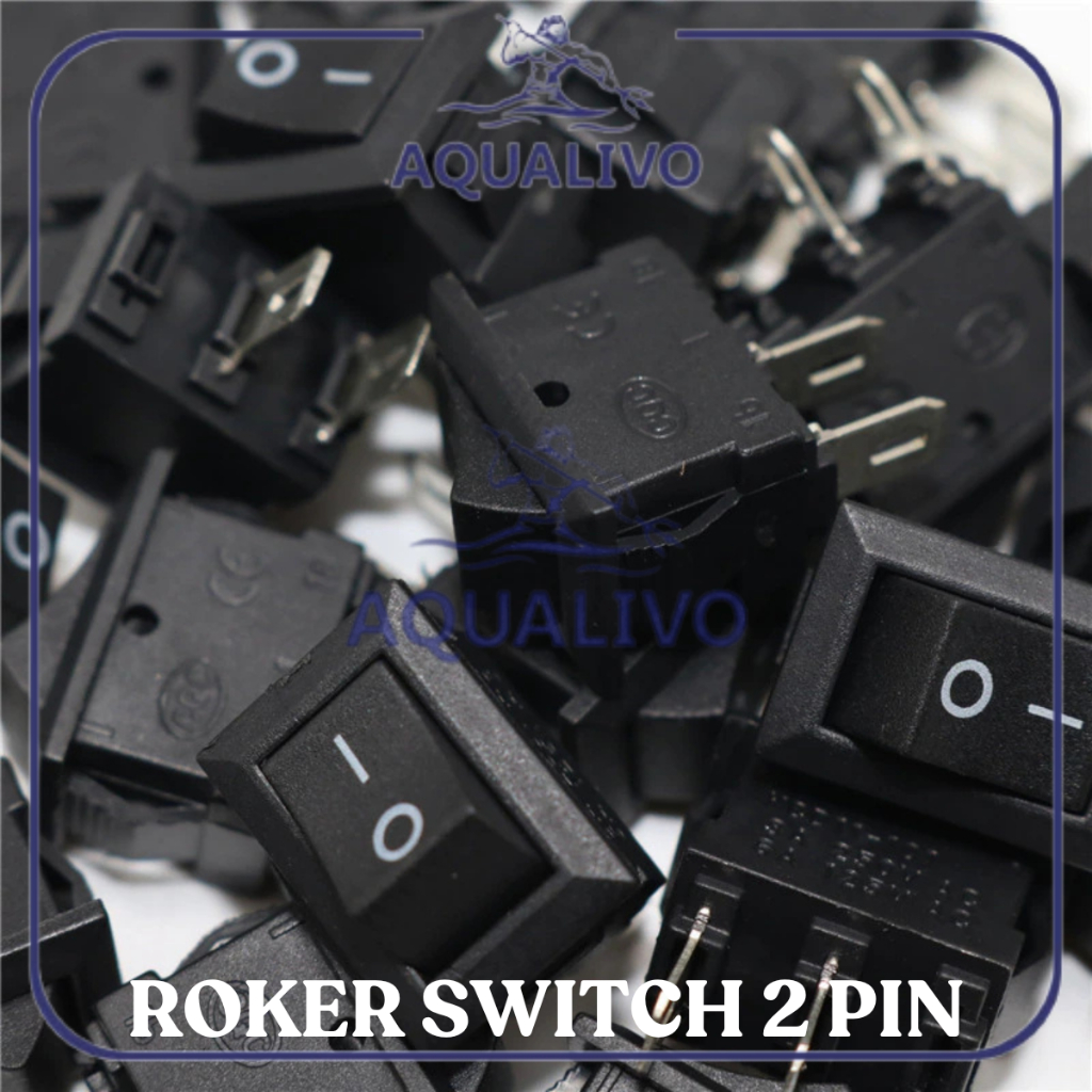 Jual Saklar ON OFF Mini Rocker Switch 2 Pin Tombol Power 3A 250V AC ...