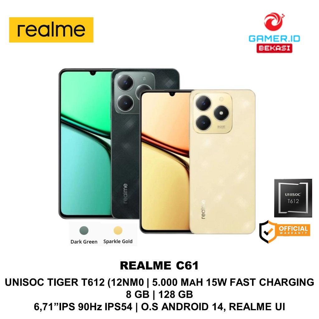 Jual REALME C61 8GB 128GB GARANSI RESMI | Shopee Indonesia