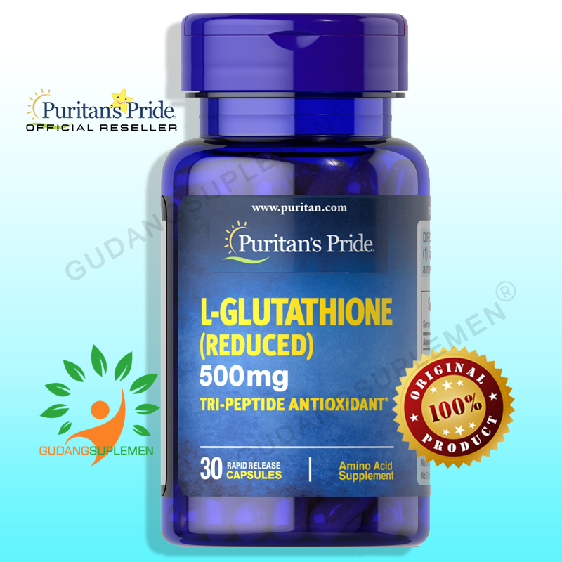 Jual L-Glutathione 500 mg 30 Capsules | Puritan's Pride| Kulit Putih ...