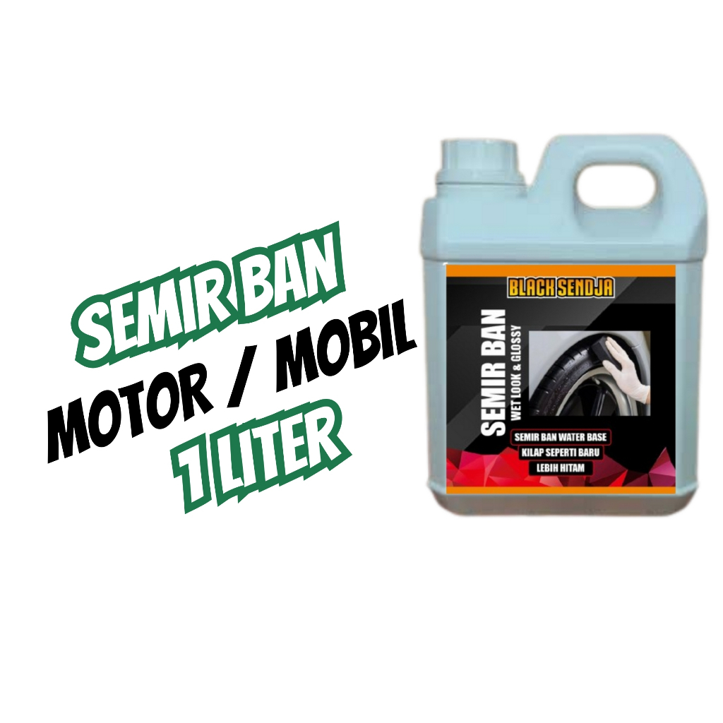 Jual SEMIR BAN 1 LITER WATERBASED BLACK SENJA | Shopee Indonesia