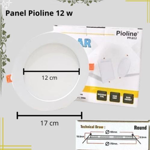 Jual Lampu Downlight LED Pioline 12W Bulat Slim 12Watt 12 Watt LED Panel Downlight Round 6 Inchi ...