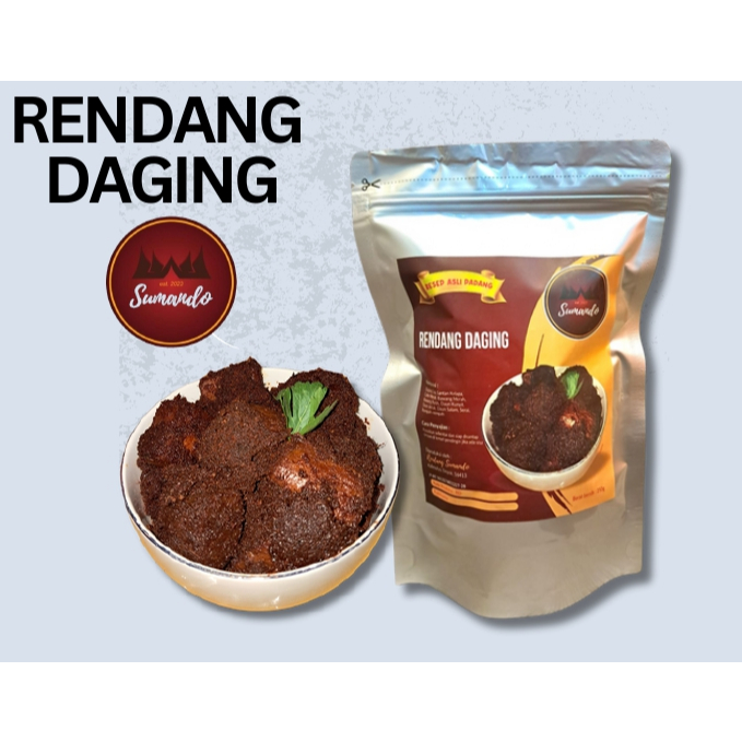 Jual RENDANG DAGING SUMANDO / RENDANG DAGING SAPI / RENDANG ASLI PADANG / RENDANG KEMASAN ...