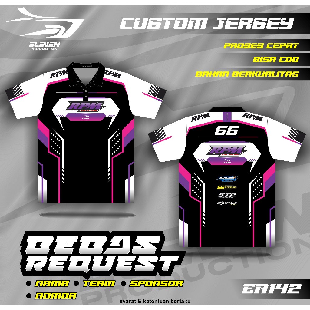 Jual JERSEY RACING polo baju balap racing custom full printing jersey ...
