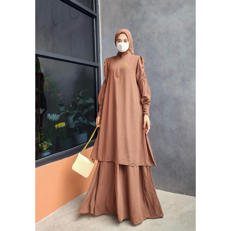 Jual Meca Dress Malay Set Hijab Ceruty Mewah Premium Gamis Busui By ...