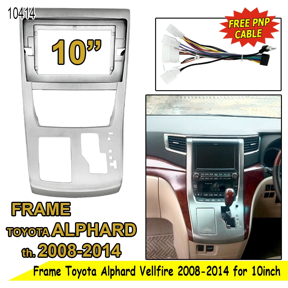 Jual Panel Headunit Android Toyota Alphard 2008-2014 10 Inch Frame ...