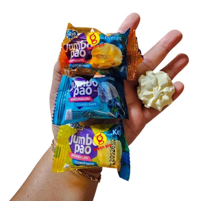 Jual Marshmallow Cookies Shape Mix Rasa Jumbo Pao Silkys pak isi 40 pcs ...