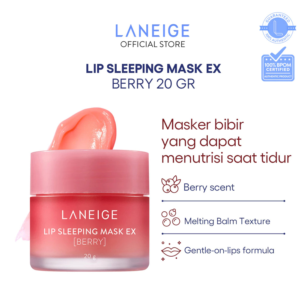 Jual LANEIGE Lip Sleeping Mask EX Berry 20 gr | Shopee Indonesia