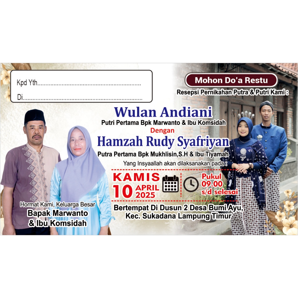 Jual KARTU PUNJUNGAN HAJATAN TERMURAH BISA PAKAI 2 FOTO | Shopee Indonesia