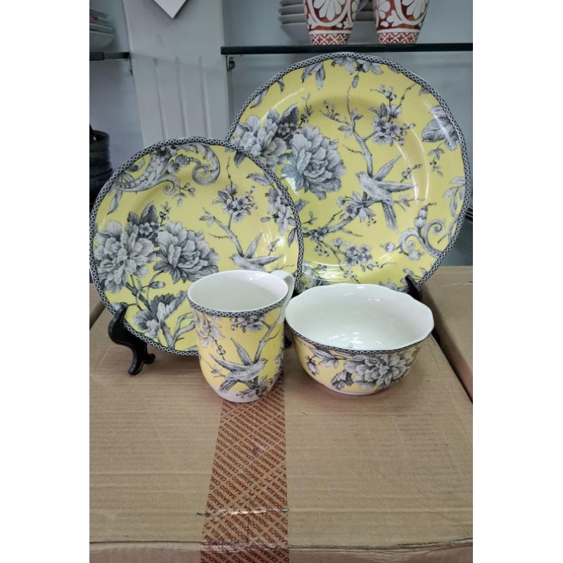 Jual SANGO DINNER SET ADELEIDE YELLOW 16PCS | Shopee Indonesia