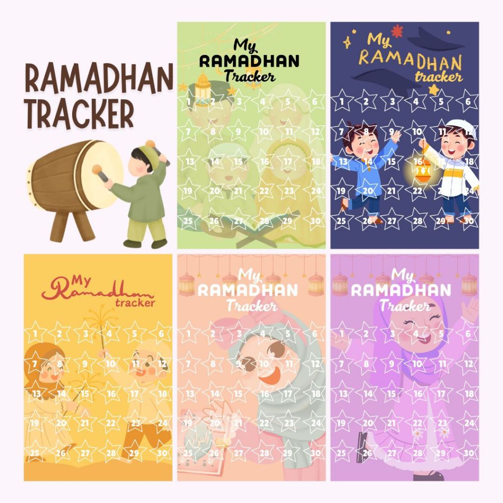 Jual RAMADHAN TRACKER plus STICKER , sholat tracker, ngaji, puasa ...