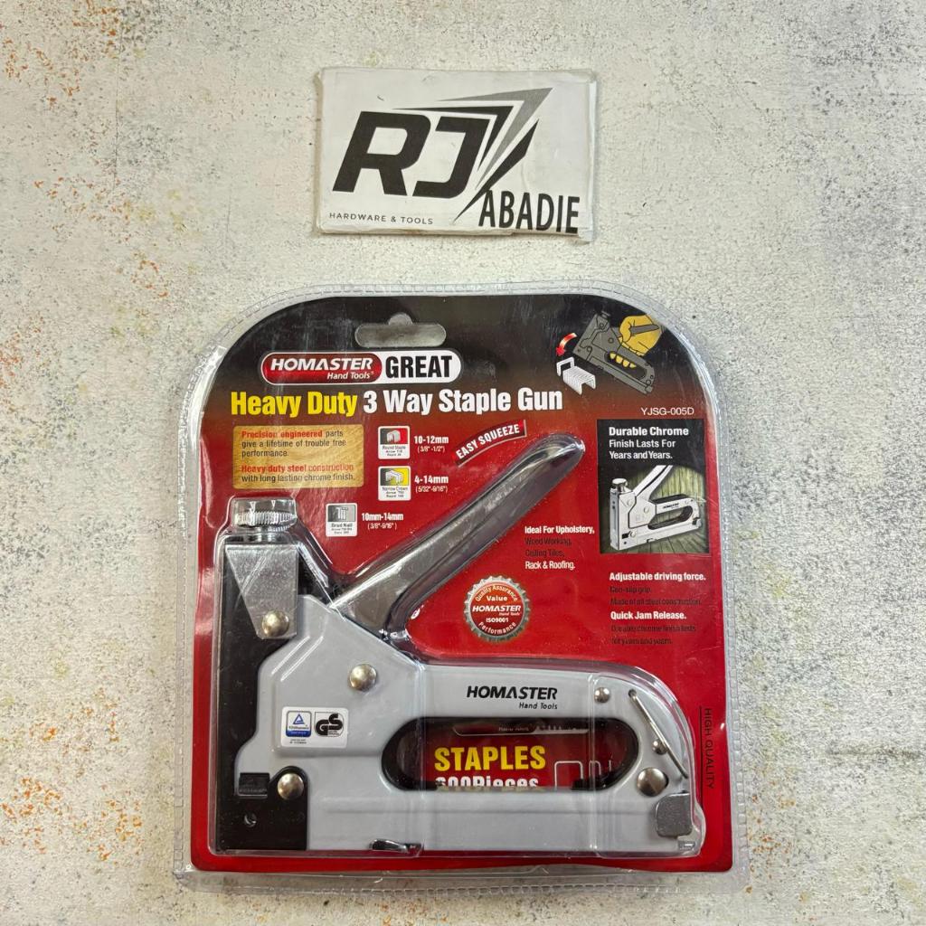 Jual Alat Paku Staples Gun Tembak 3 in 1 Way Homaster + Isi Staples 600 ...