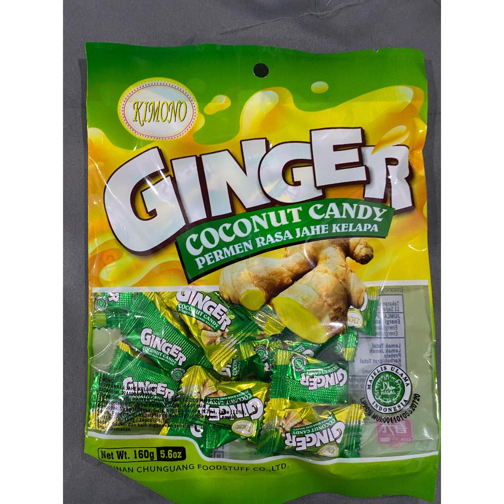 Jual PERMEN KIMONO GINGER COCONUT CANDY RASA JAHE 1 BKS | Shopee Indonesia
