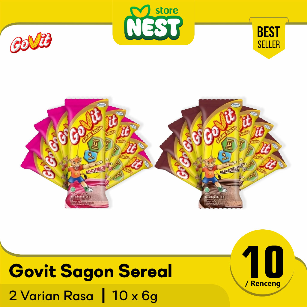 Jual GOVIT Sagon Cereal 16gr 1Renceng (10 sachet) | Shopee Indonesia