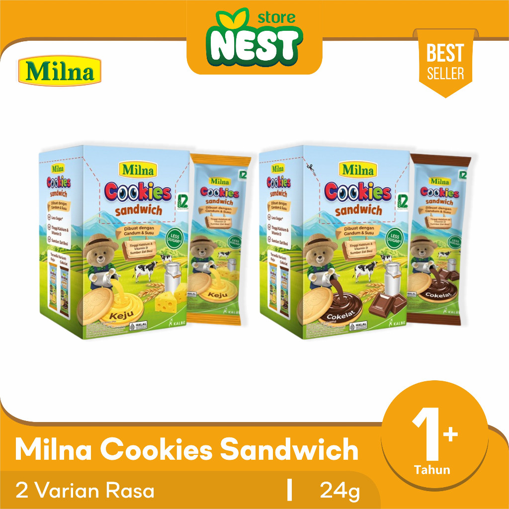 Jual MILNA COOKIES Sandwich 12+ 24gr | Shopee Indonesia