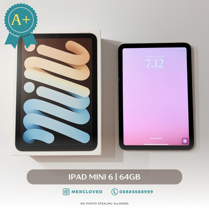 Jual IPAD MINI 6 STARLIGHT 64GB SECOND BEKAS EX PRIBADI | Shopee Indonesia