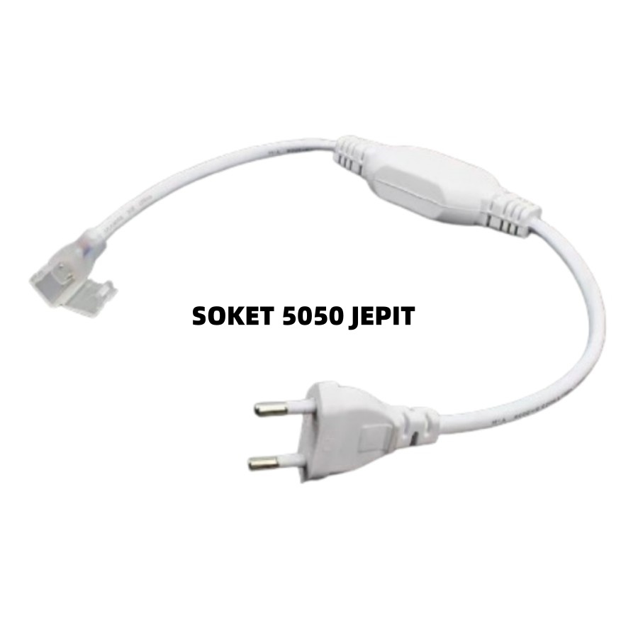 Jual SOCKET LAMPU STRIP / SOKET 5050 KONEKTOR COLOKAN LAMPU SELANG 220V ...