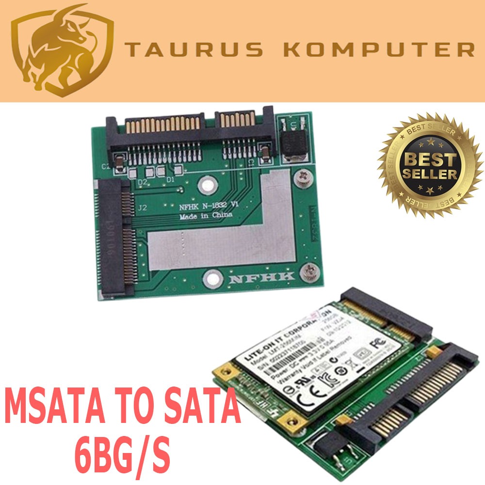 Jual ADAPTER MSATA TO SATA 3 III 6 Gbps CONVERTER KONVERTER ADAPTOR ...