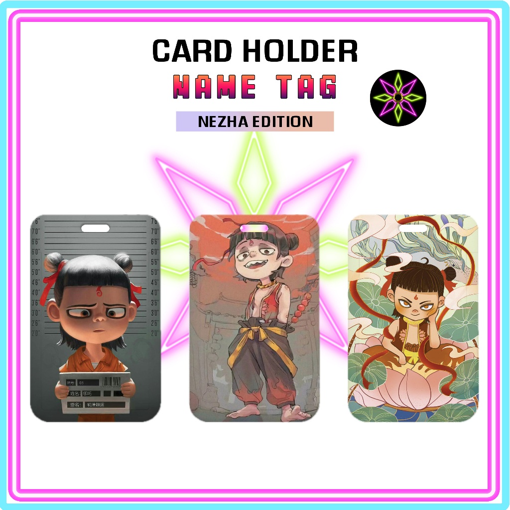 Jual Hikari Print ID Card Holder Nezha Edition Nametag Tanpa Tali Card ...